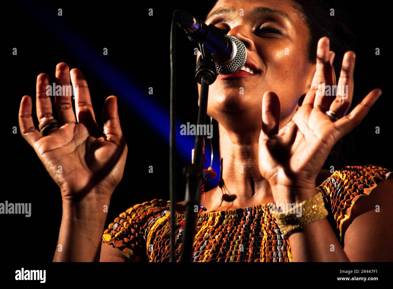 Portuguese jazz singer and songwriter Carmen Souza sings live during ...