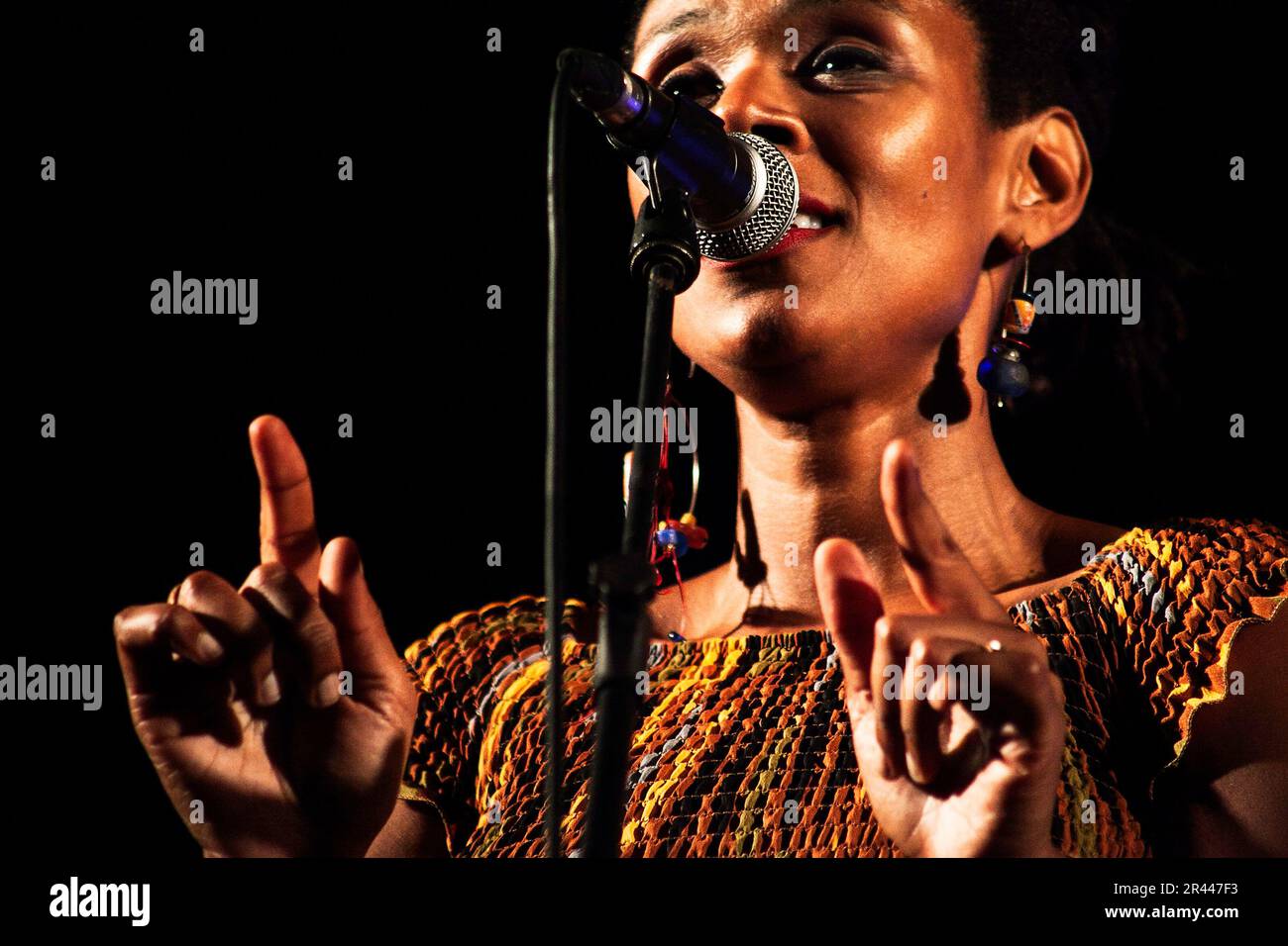 Portuguese jazz singer and songwriter Carmen Souza sings live during ...