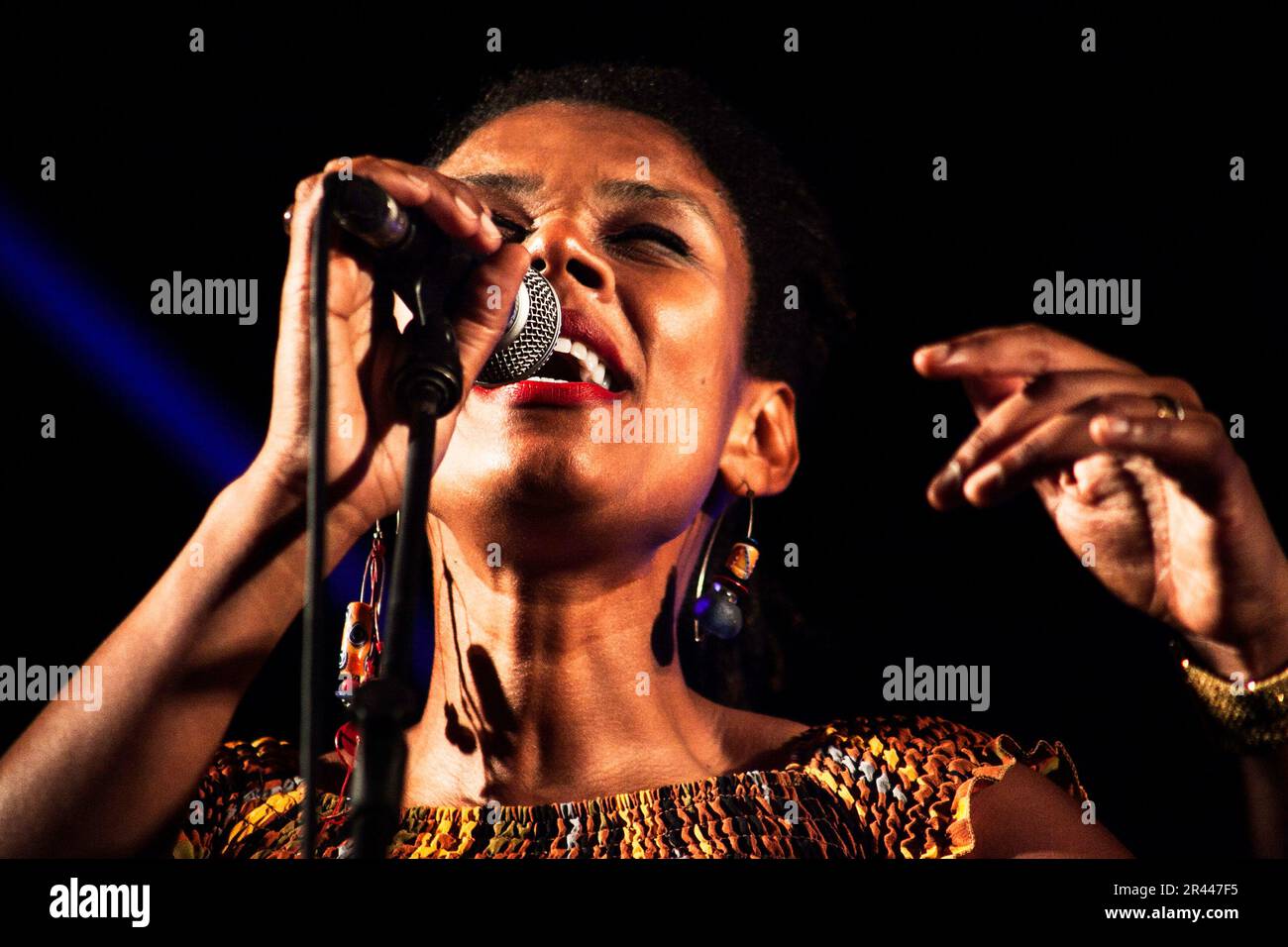 Portuguese jazz singer and songwriter Carmen Souza sings live during ...