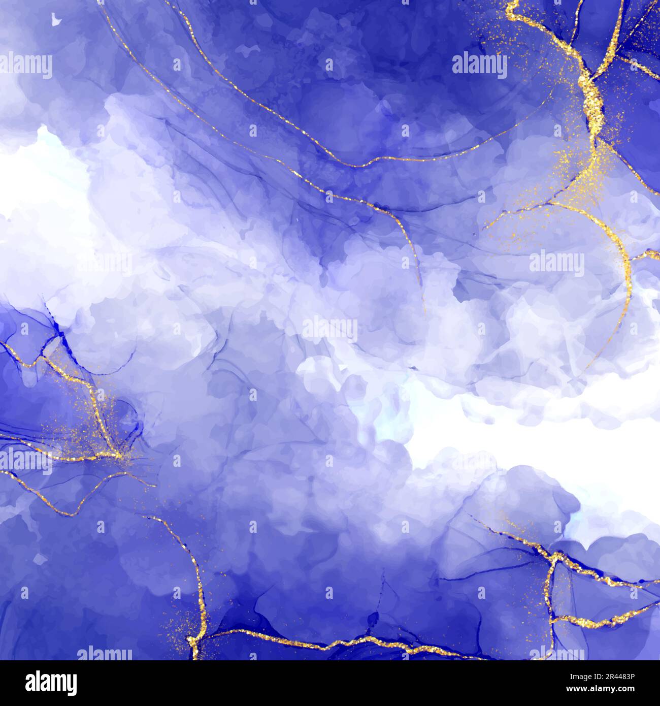 Hand painted alcohol ink background with gold glitter elements Stock ...