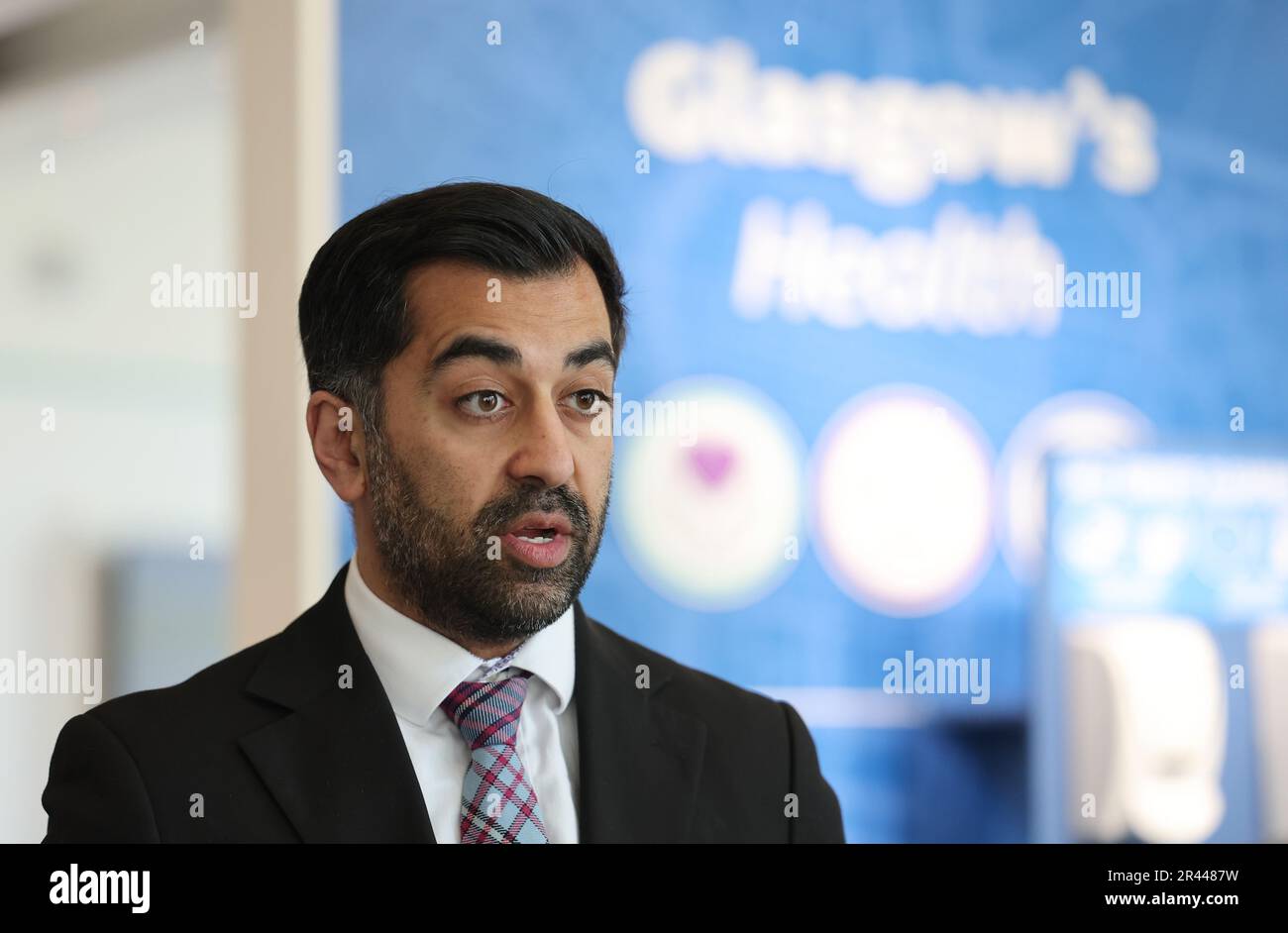 First Minister of Scotland Humza Yousaf tours the recently completed ...