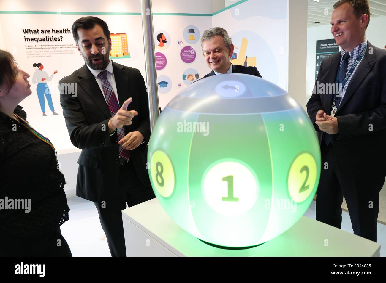 First Minister of Scotland Humza Yousaf tours the recently completed ...