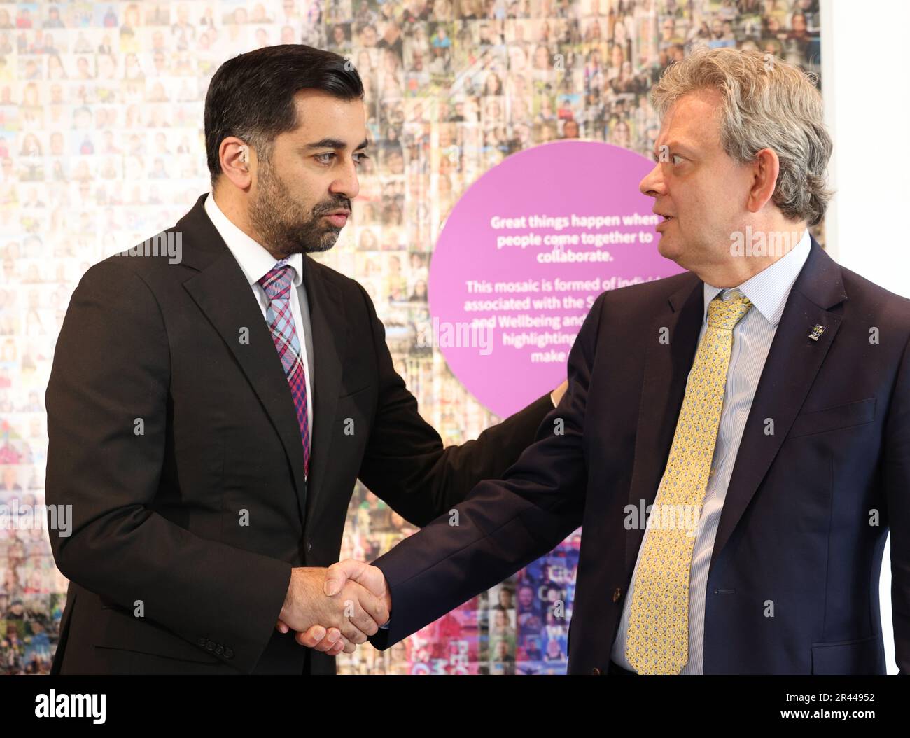First Minister of Scotland Humza Yousaf with Professor Iain McInnes ...