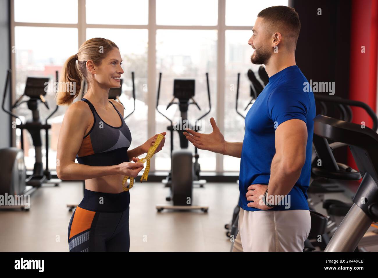 Gym discussion hi-res stock photography and images - Alamy