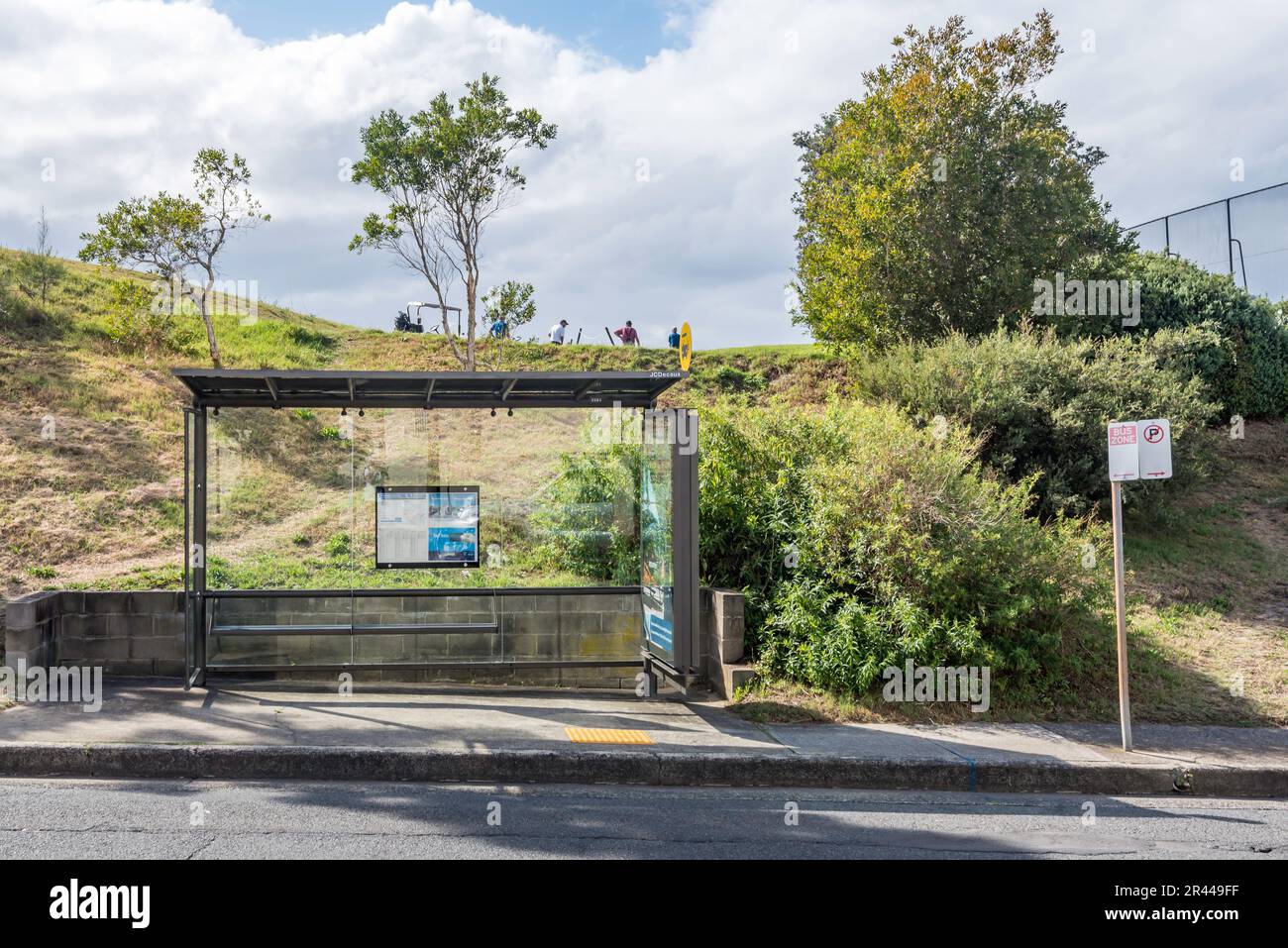 A virtually see-through bus shelter beside the Bondi Golf Club in ...