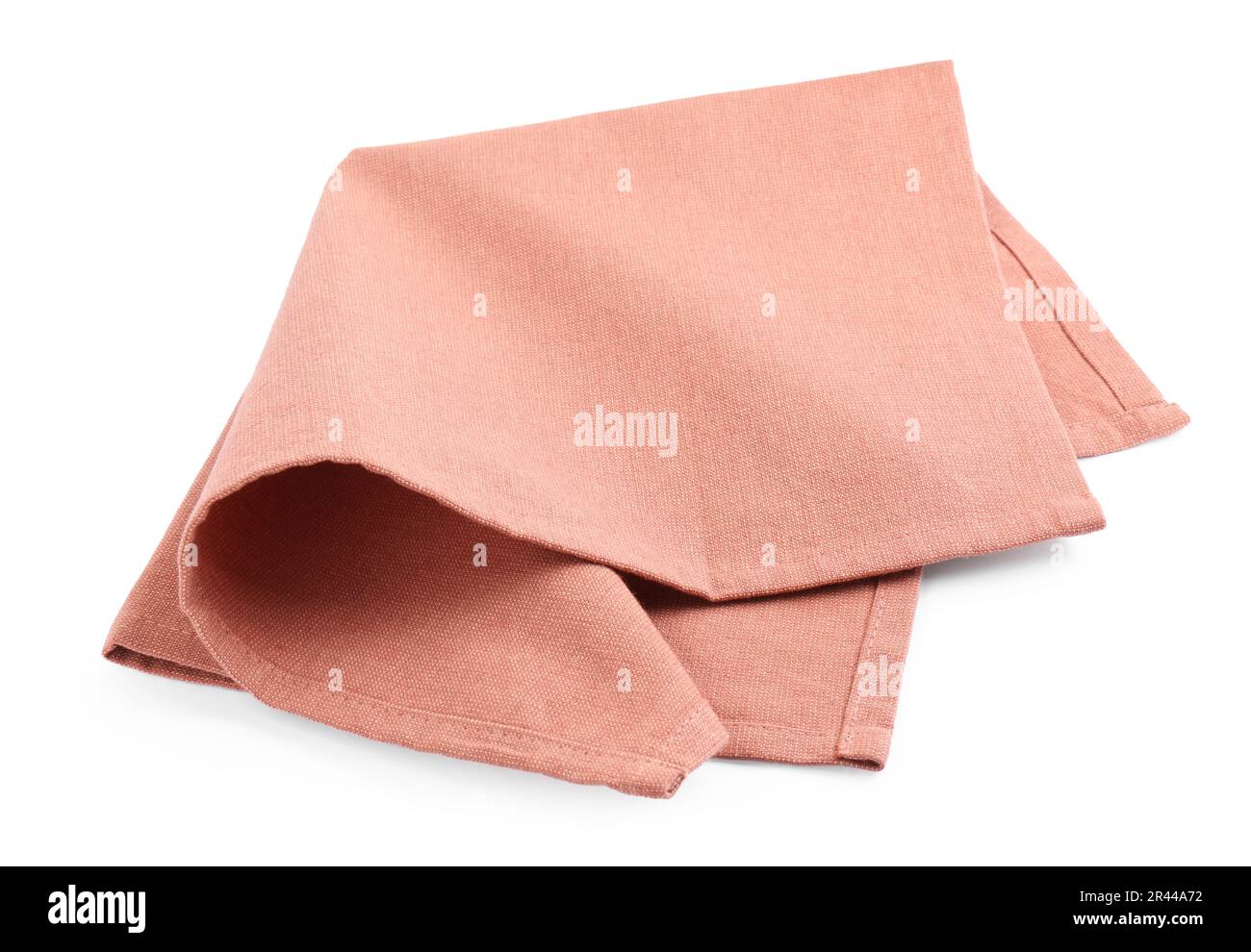 Stylish color fabric napkin isolated on white Stock Photo - Alamy