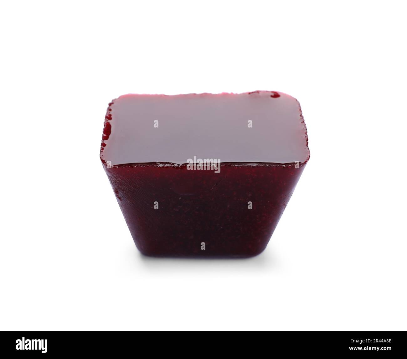 Frozen beetroot puree cube isolated on white Stock Photo - Alamy