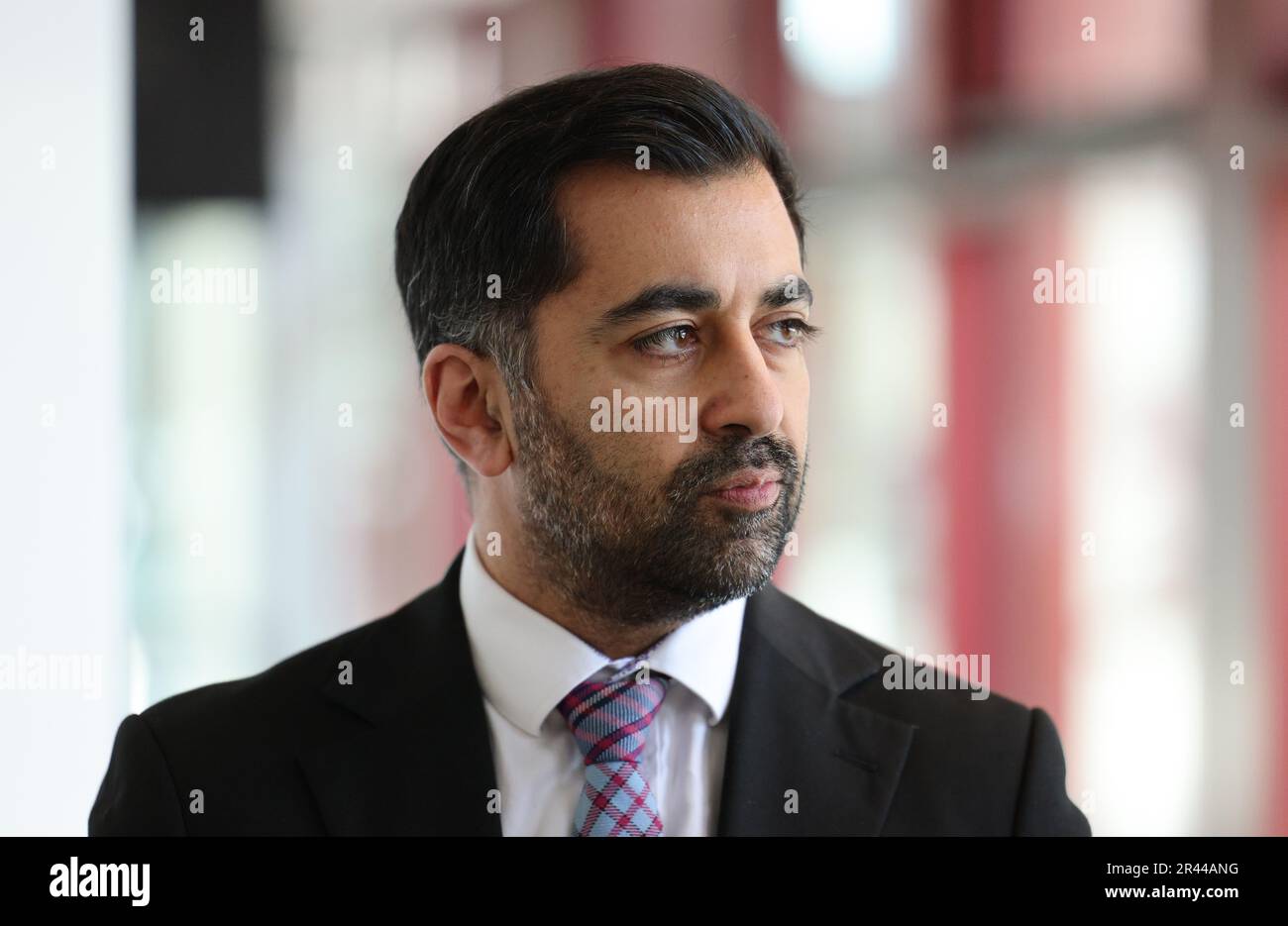 First Minister of Scotland Humza Yousaf tours the recently completed ...