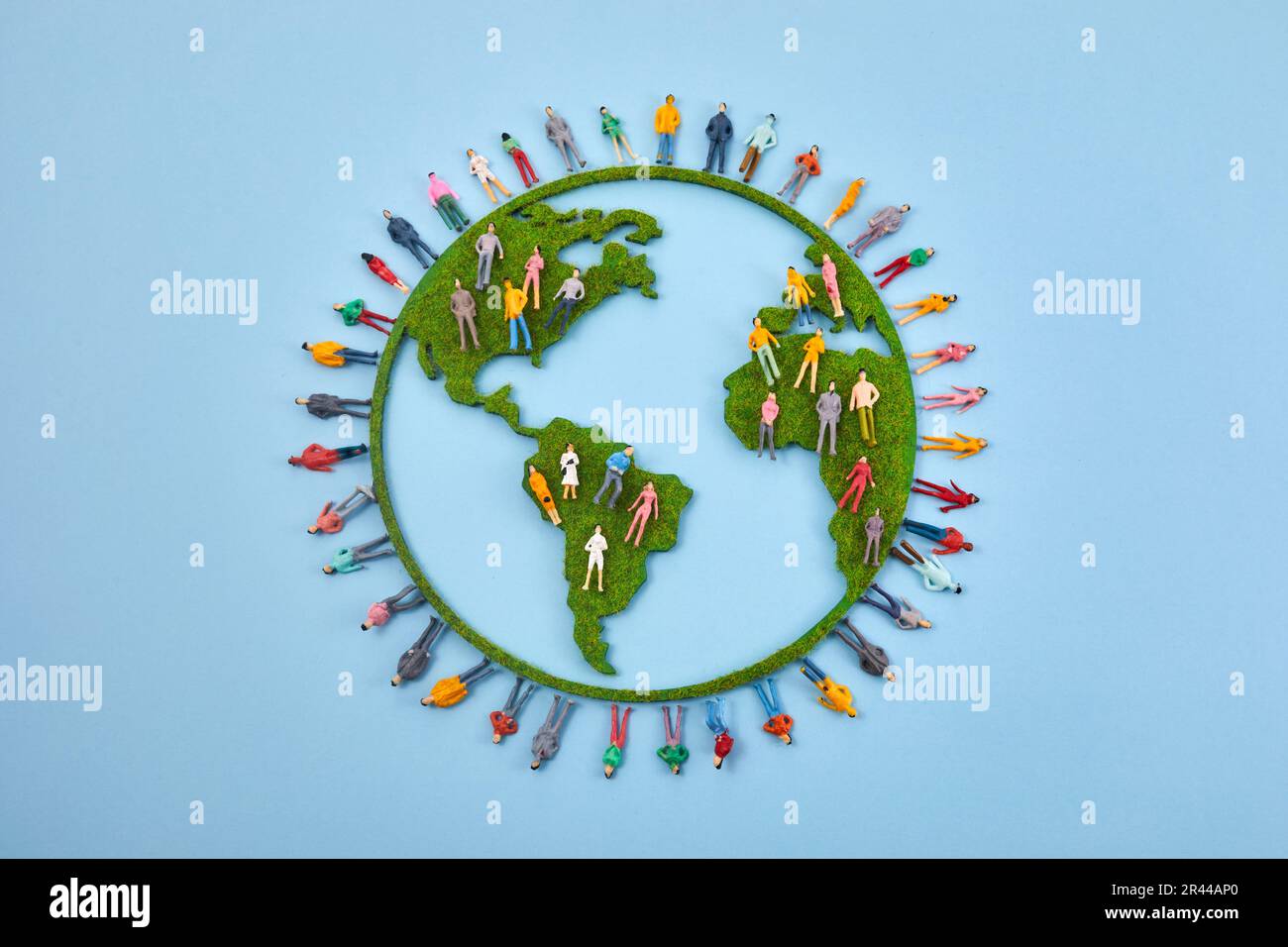 World Population Day, creative concept. Large and diverse group of ...