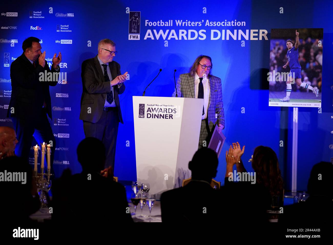 John Ley, (right) FWA membership secretary receiving his Ivan Sharpe ...