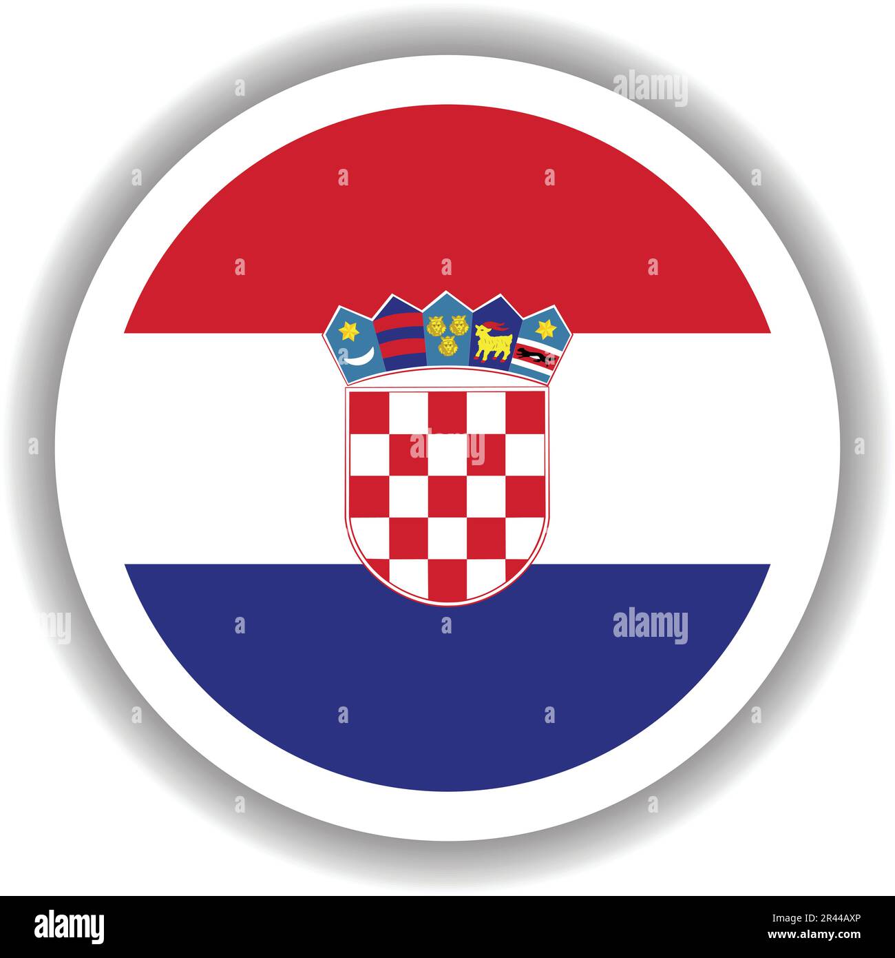 Croatia flag round shape Stock Vector Image & Art - Alamy