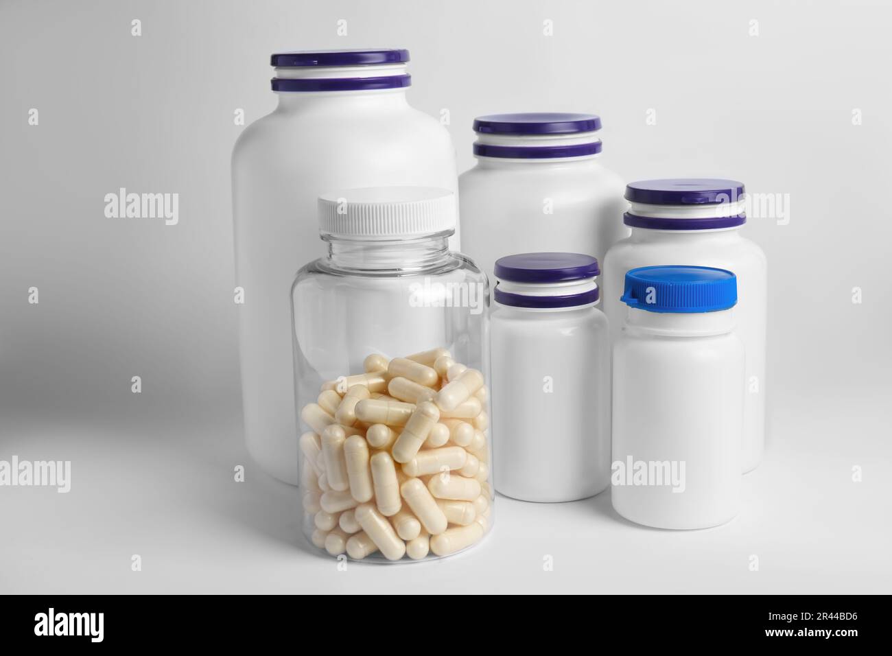 Many different medicine bottles on white background. Medicament Stock ...