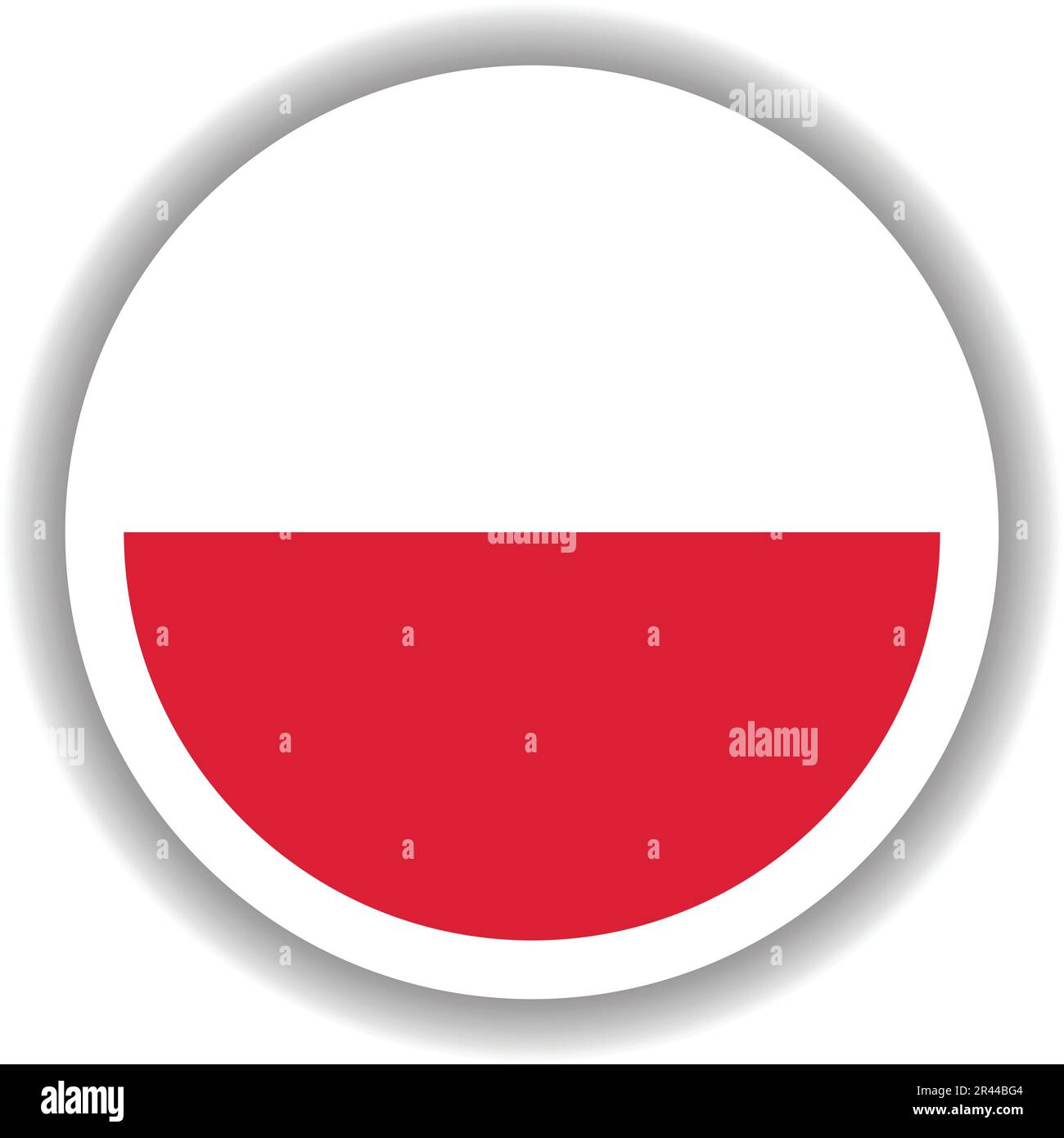 Poland flag round shape Stock Vector Image & Art - Alamy