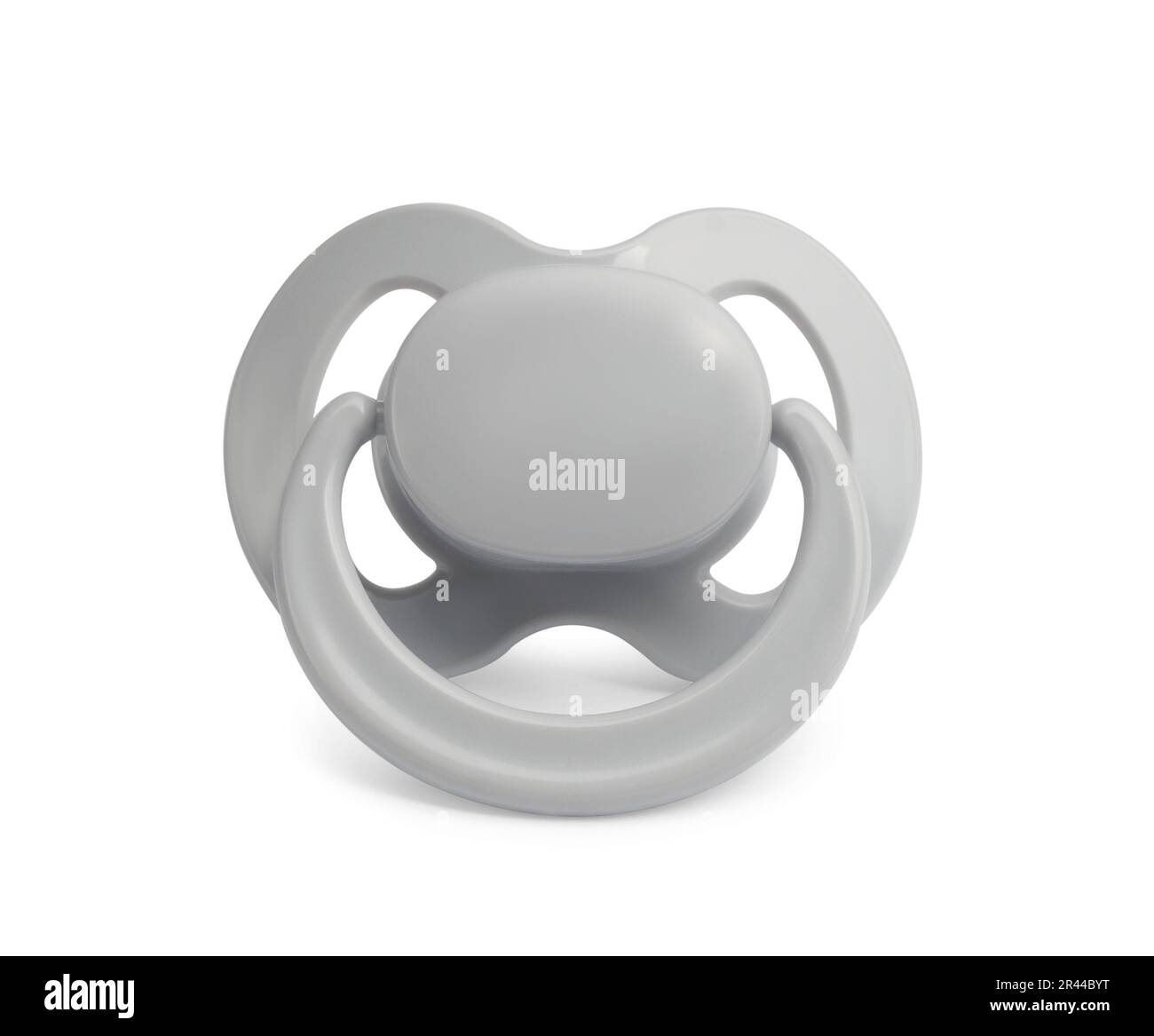 New light grey baby pacifier isolated on white Stock Photo - Alamy