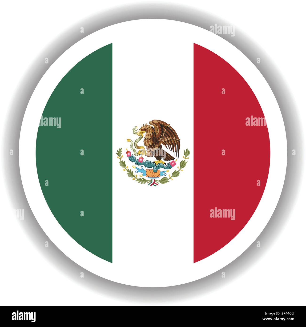 Mexico flag round shape Stock Vector Image & Art - Alamy