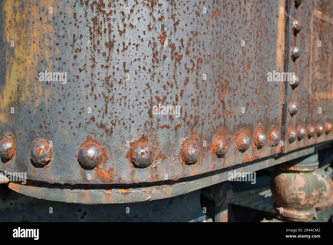 Old rusty steam locomotive rivets detail Stock Photo - Alamy