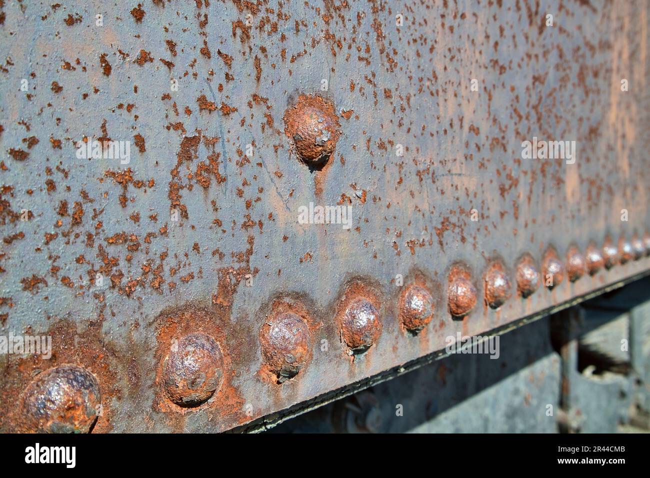 Old rusty steam locomotive rivets detail Stock Photo - Alamy
