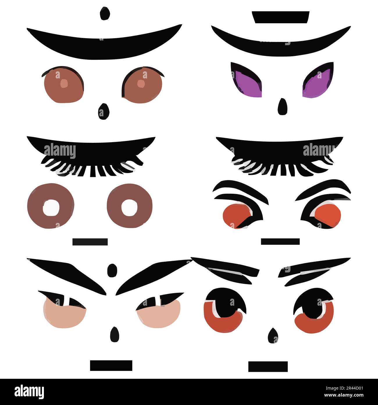 Set of eyes and face expressions Stock Vector Image & Art - Alamy