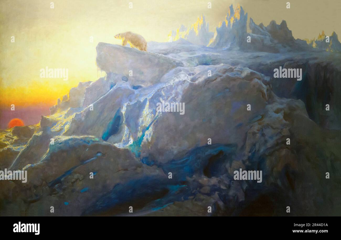 Beyond Man's Footsteps, Briton Riviere, 1894 Stock Photo - Alamy