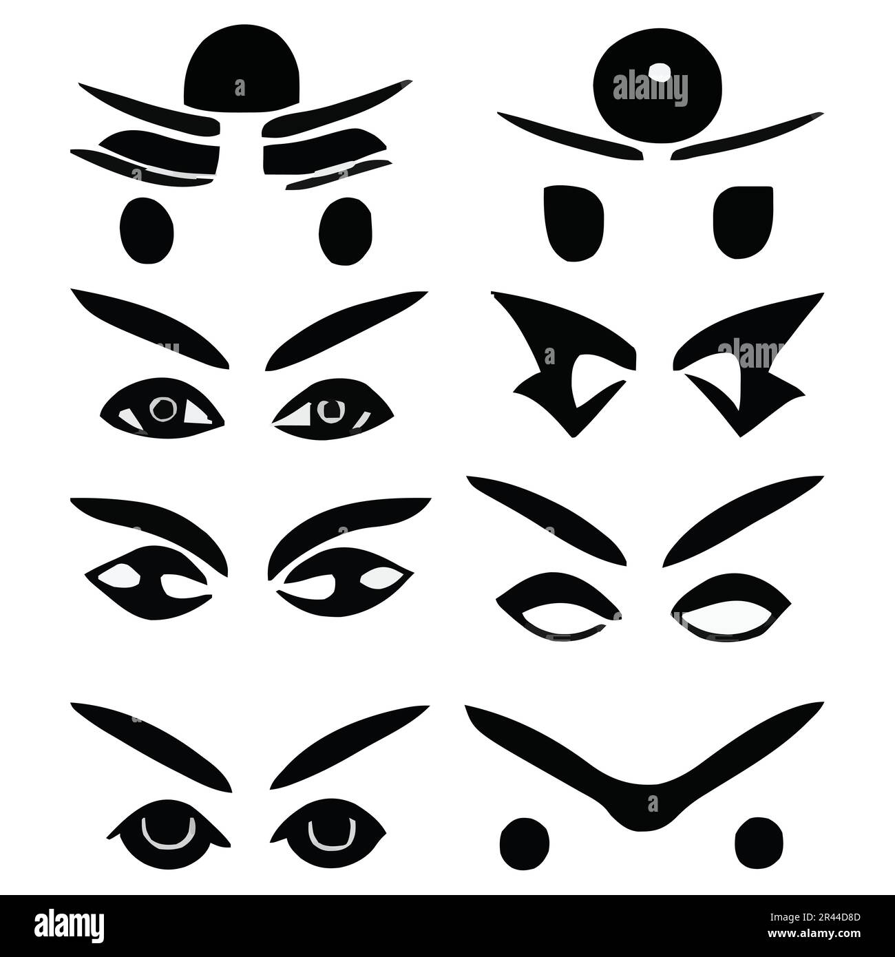 Set of eyes and face expressions Stock Vector Image & Art - Alamy
