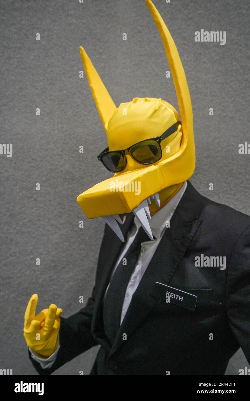 London UK. 26 May 2023 Fans dressed in comic characters of their ...