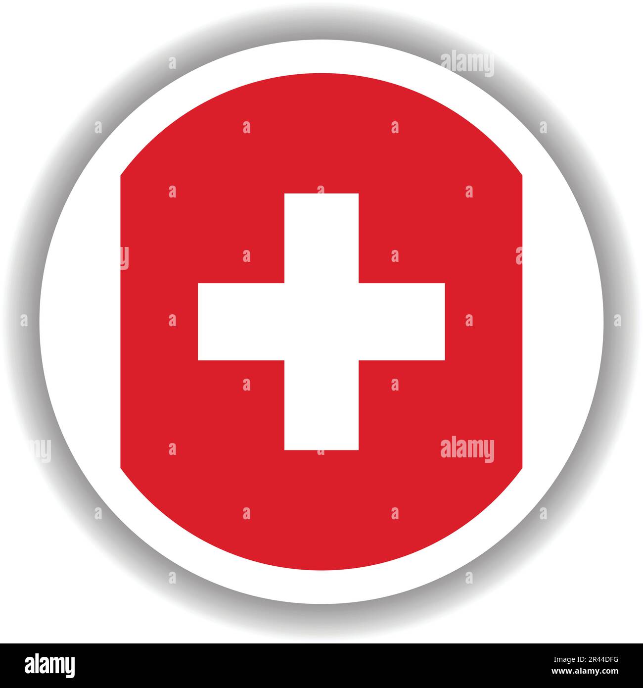 Switzerland flag round shape Stock Vector Image & Art - Alamy