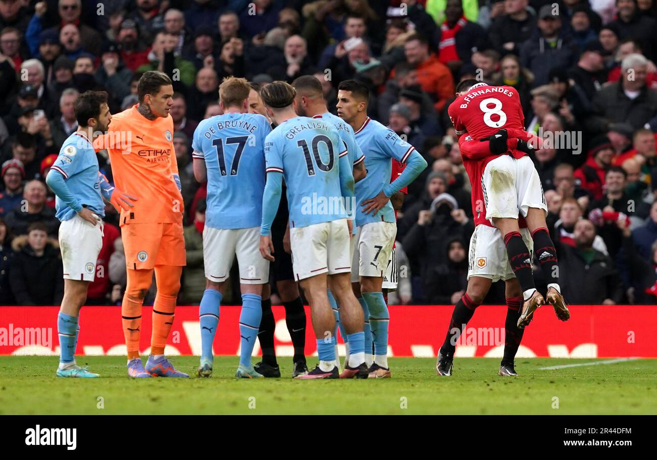 Bruno fernandes offside goal manchester hi-res stock photography and ...