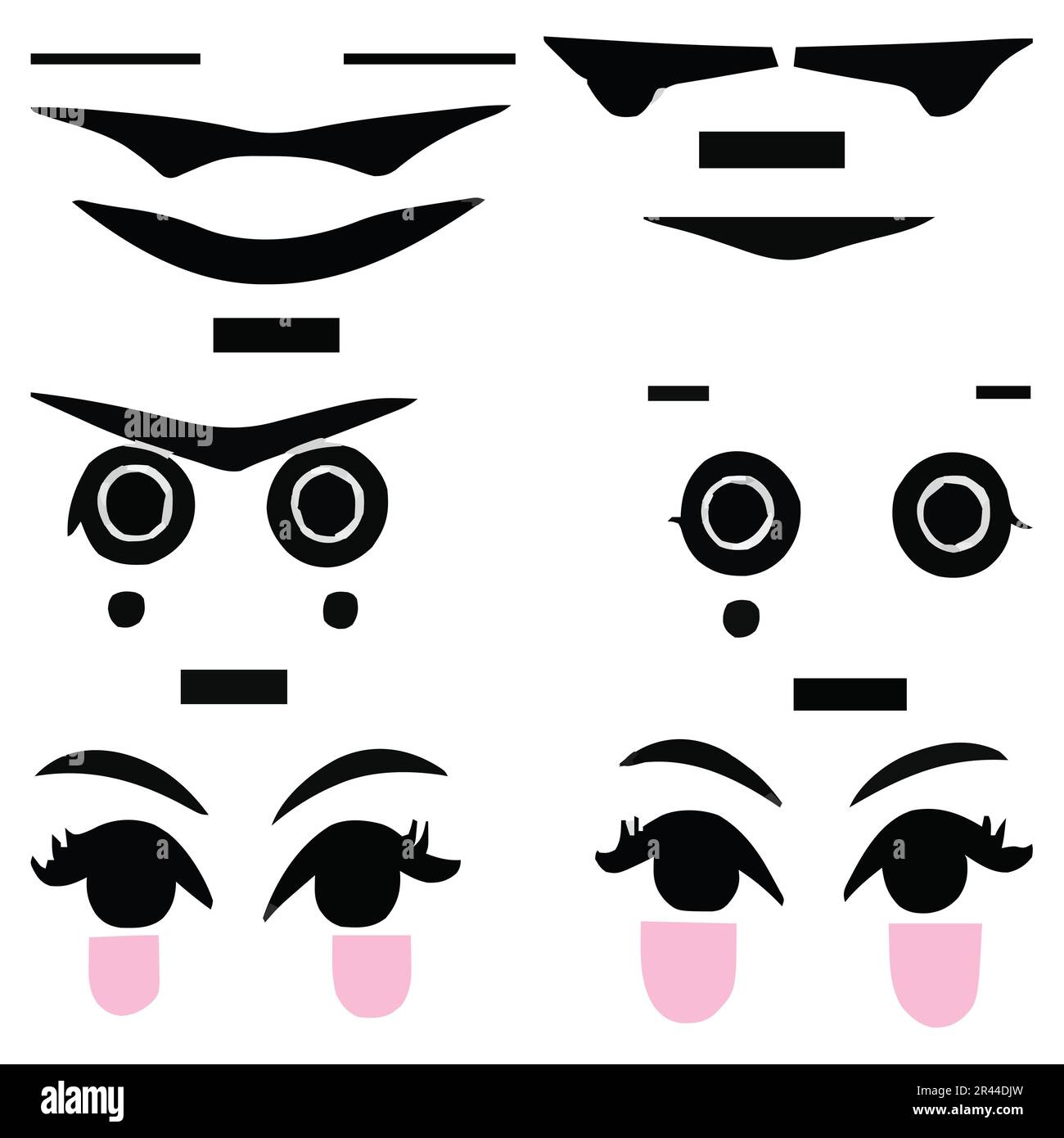 Set of eyes and face expressions Stock Vector Image & Art - Alamy