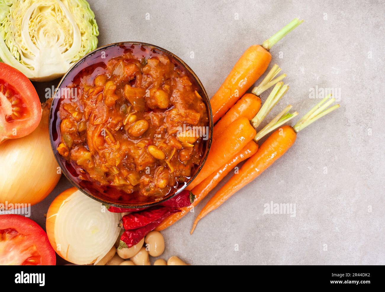 Traditional South African Chakalaka, popular spicy side dish or relish ...