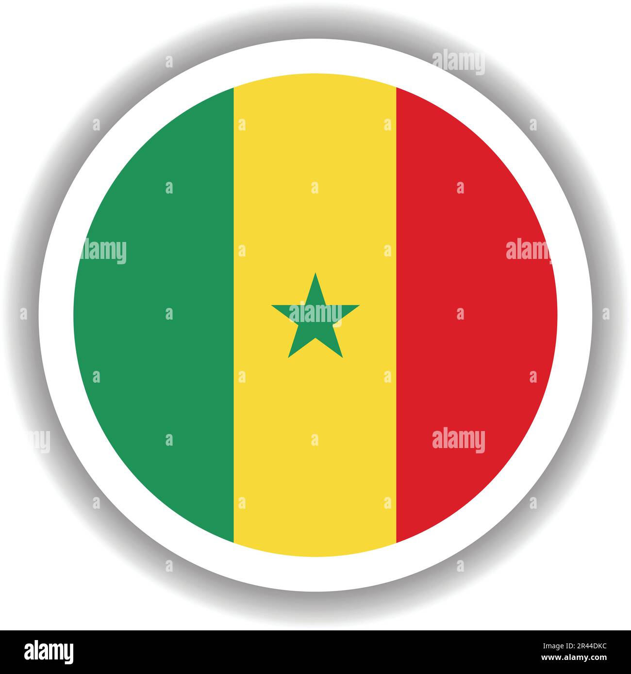 Senegal flag round shape Stock Vector Image & Art - Alamy