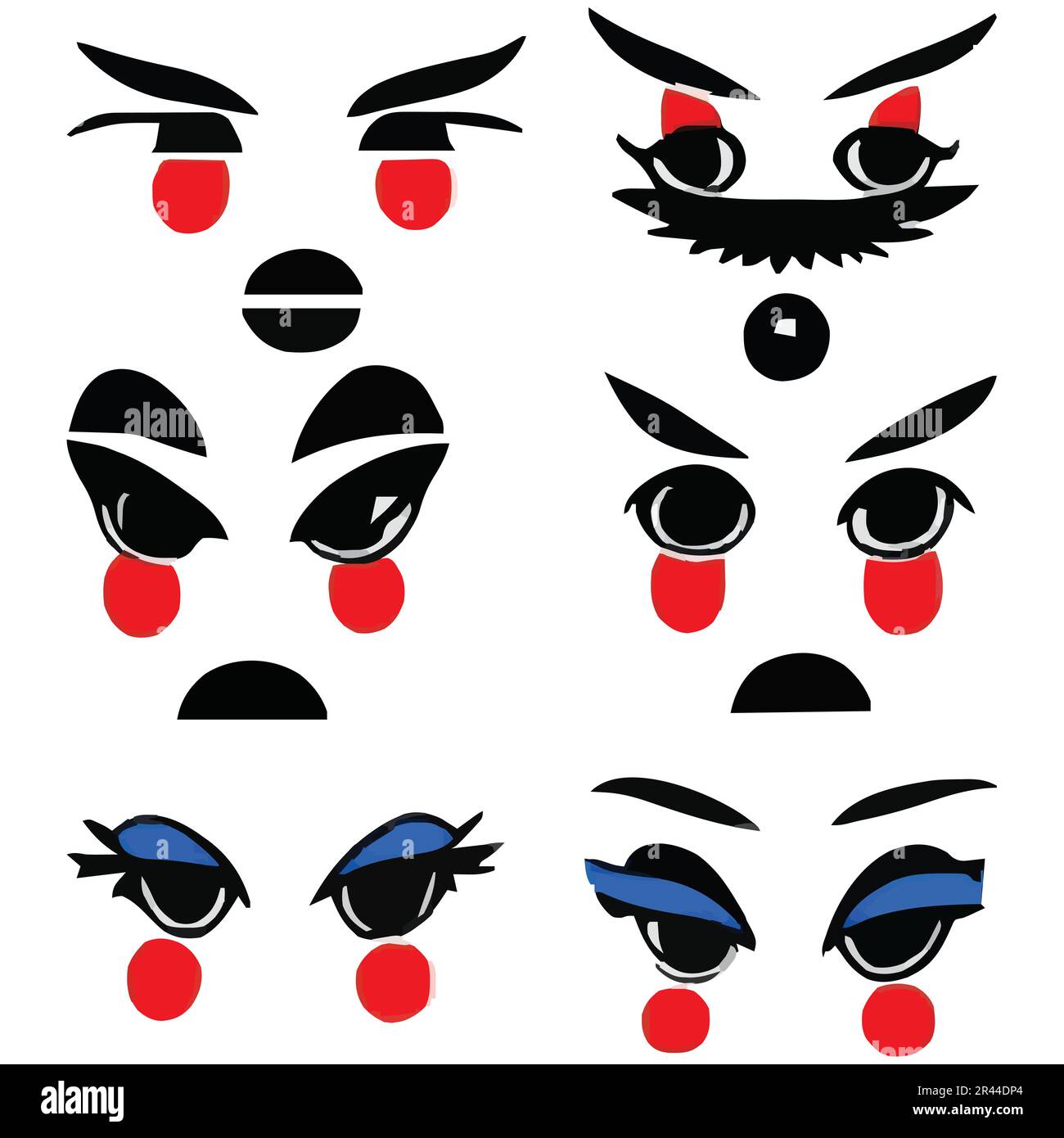 Set of eyes and face expressions Stock Vector Image & Art - Alamy
