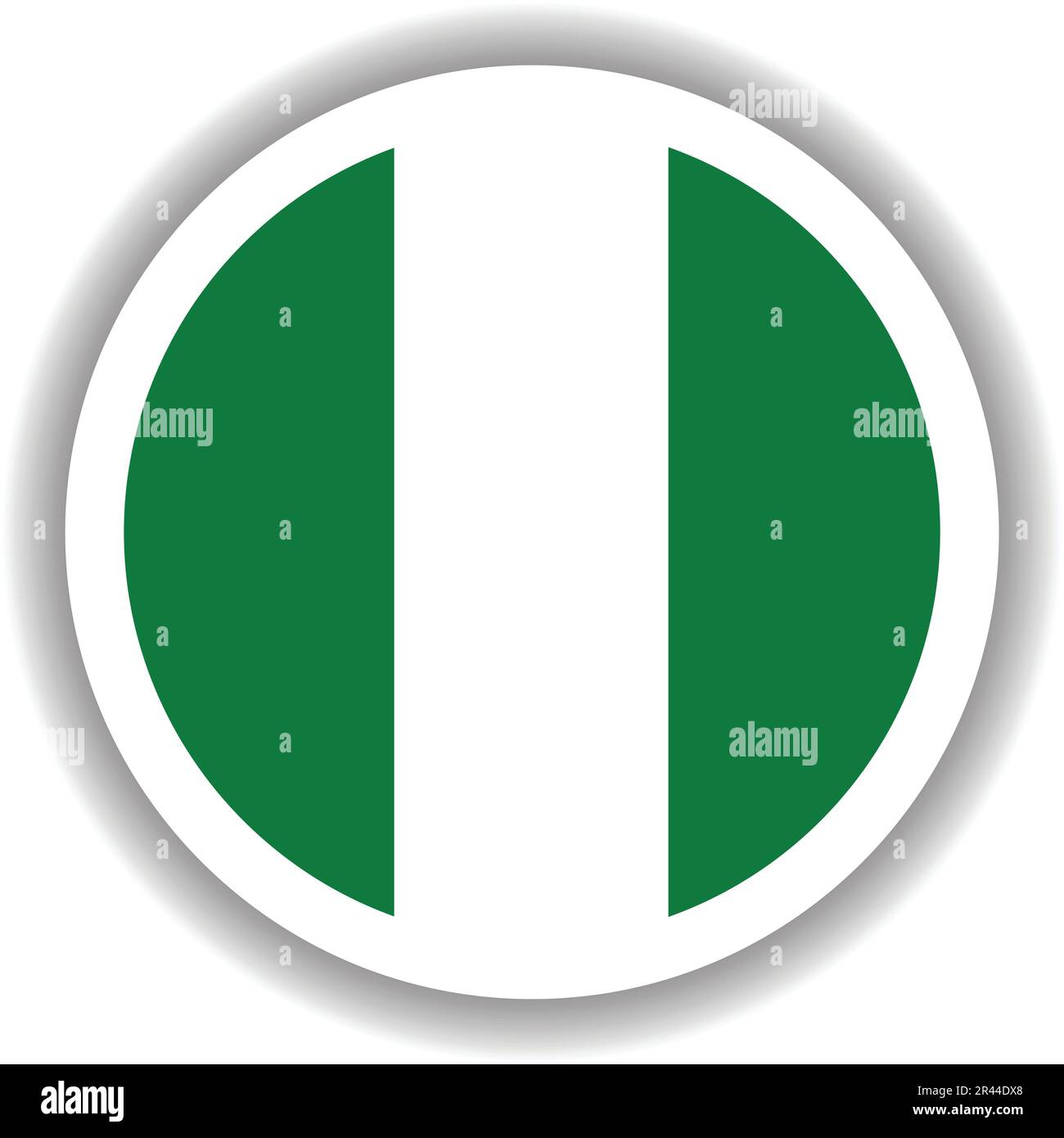 Nigeria flag round shape Stock Vector Image & Art - Alamy