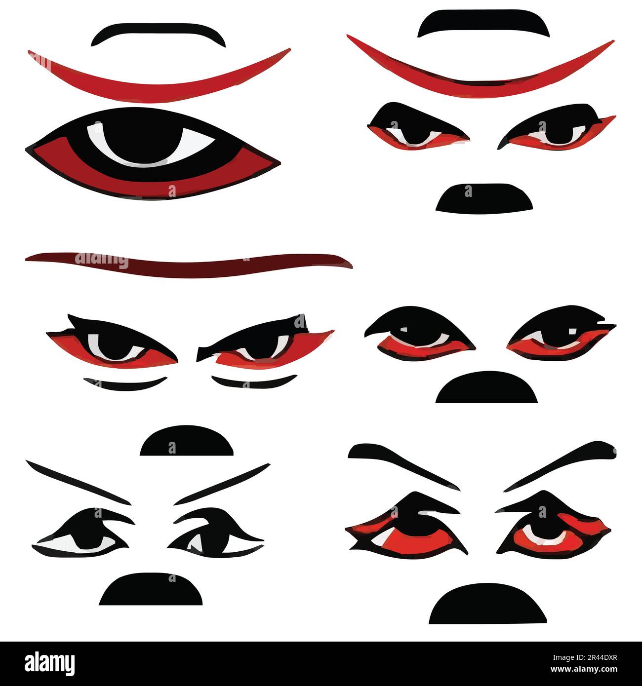 Set of eyes and face expressions Stock Vector Image & Art - Alamy