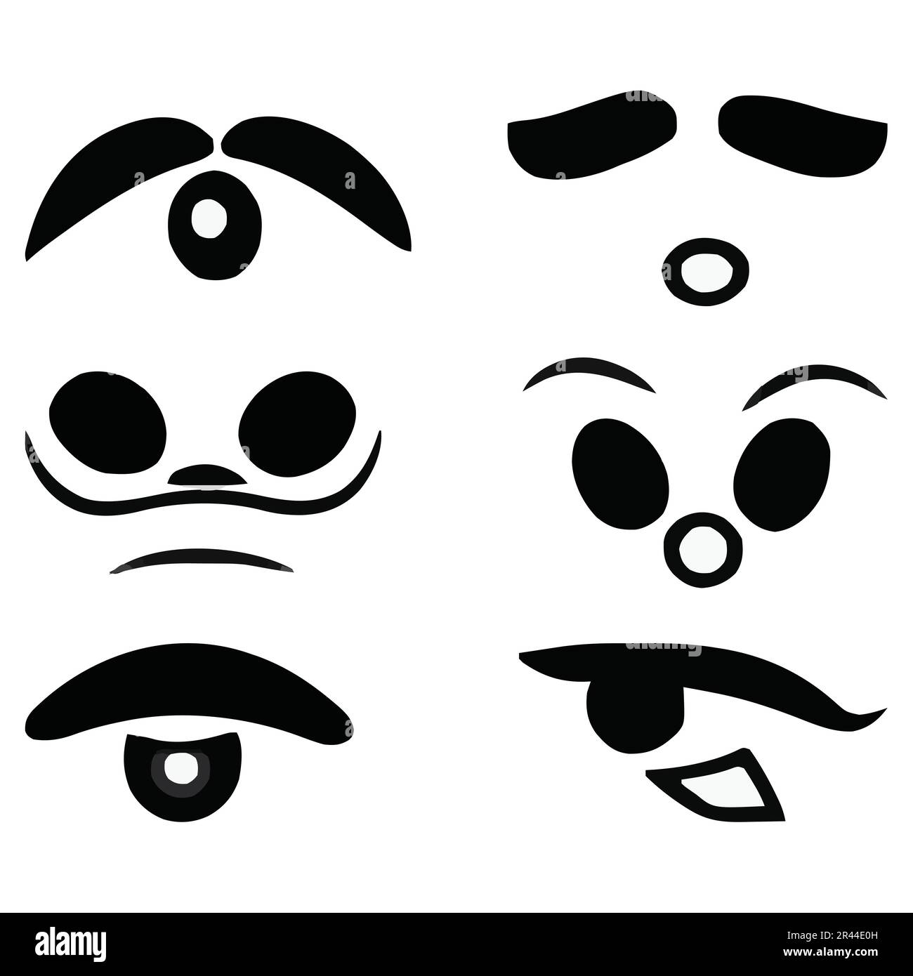 Set of eyes and face expressions Stock Vector Image & Art - Alamy