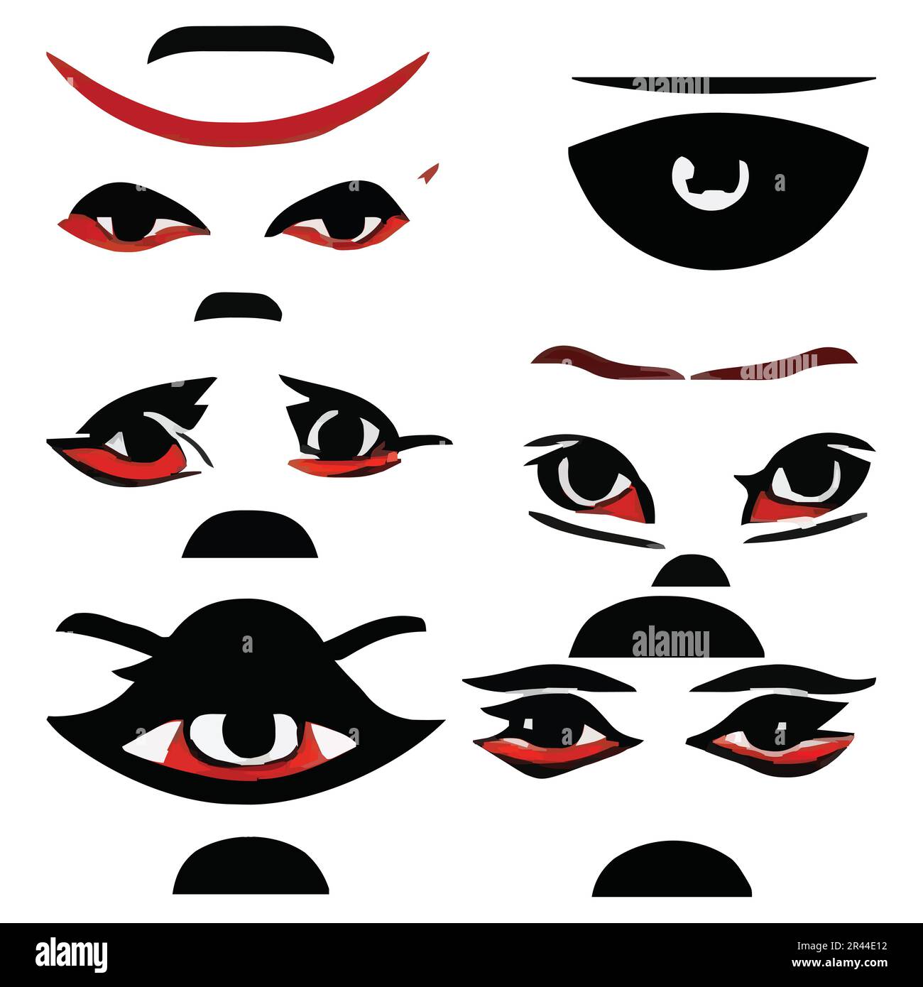Set of eyes and face expressions Stock Vector Image & Art - Alamy