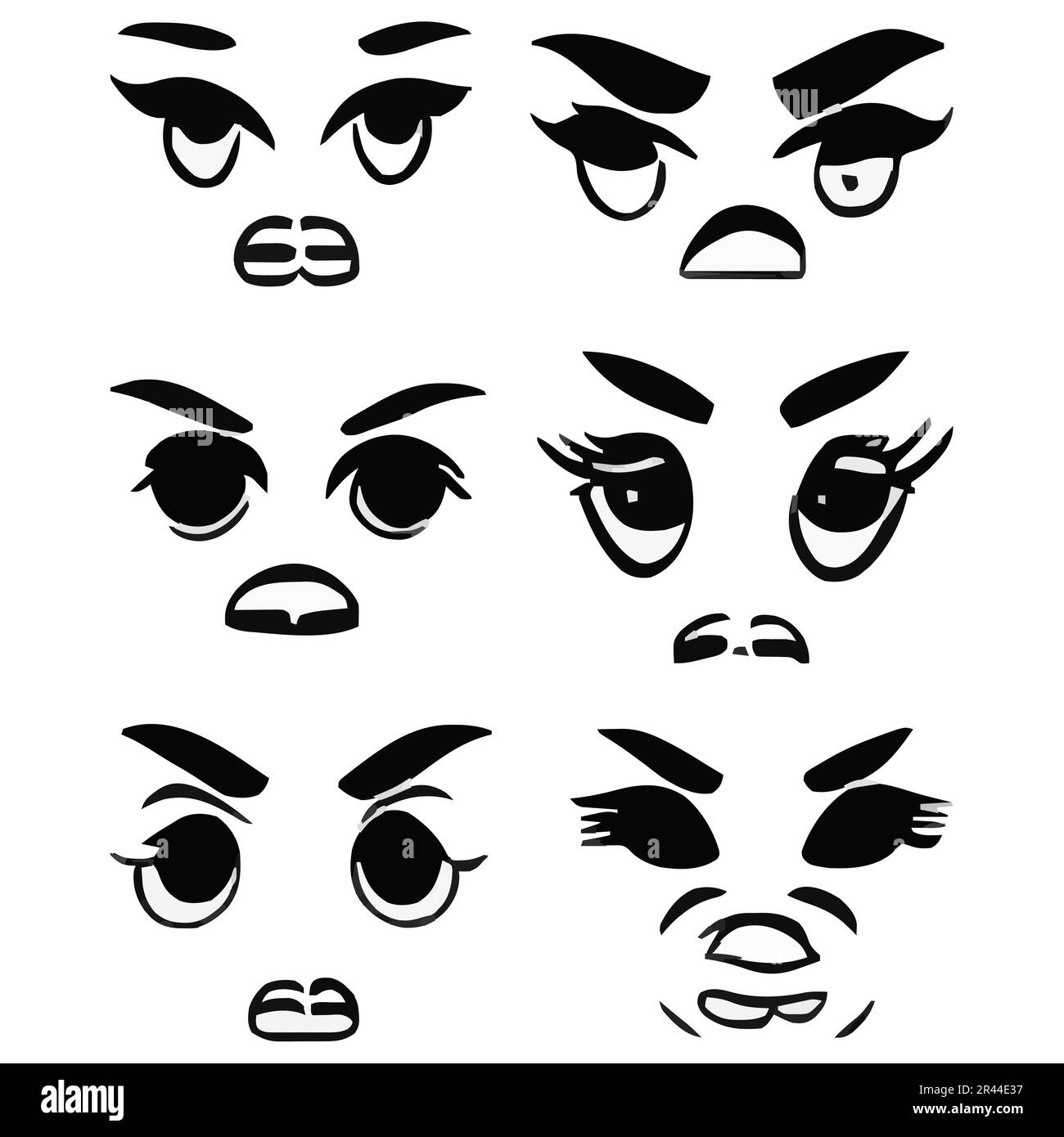 Set of eyes and face expressions Stock Vector Image & Art - Alamy