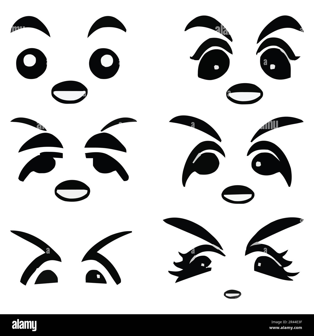 Set of eyes and face expressions Stock Vector Image & Art - Alamy