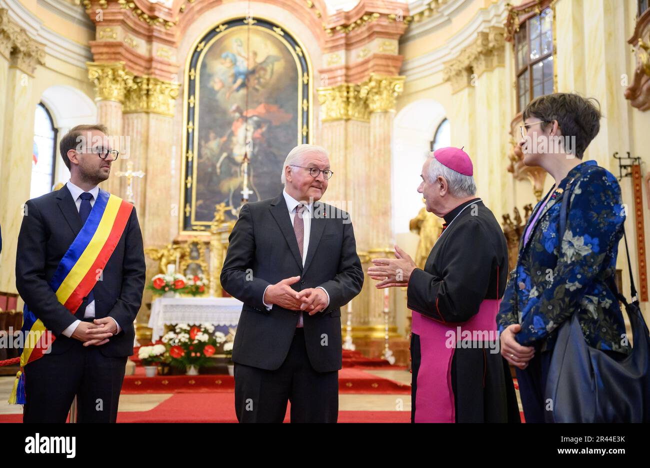 26 May 2023, Romania, Temeswar (timi·oara): Federal President Frank ...