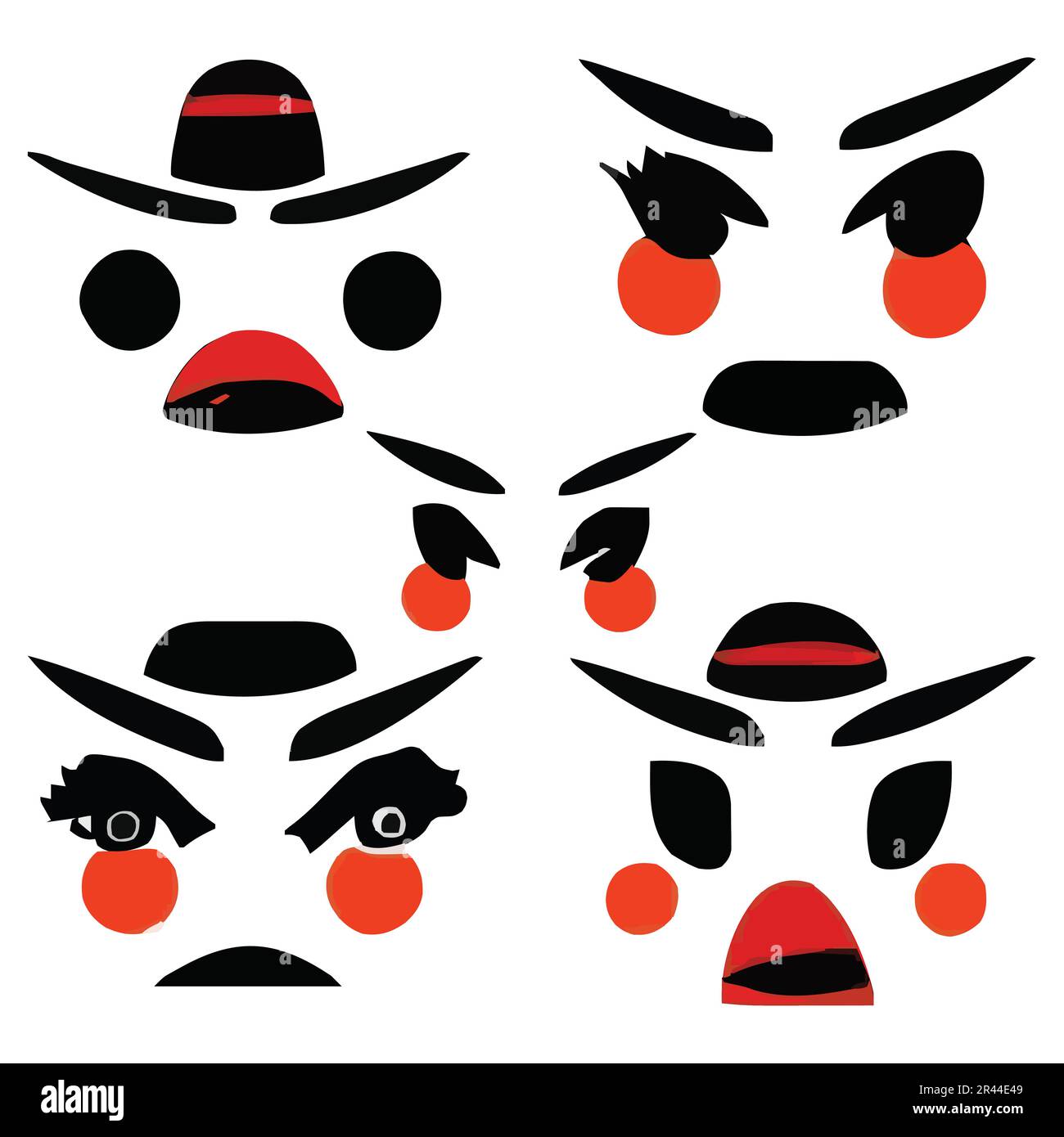 Set of eyes and face expressions Stock Vector Image & Art - Alamy