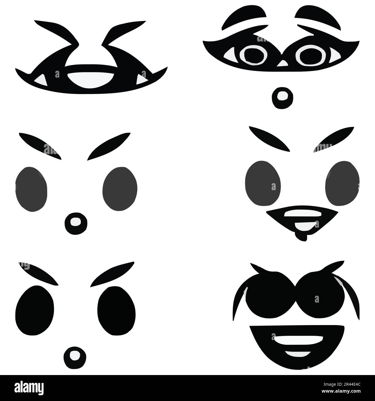 Set of eyes and face expressions Stock Vector Image & Art - Alamy