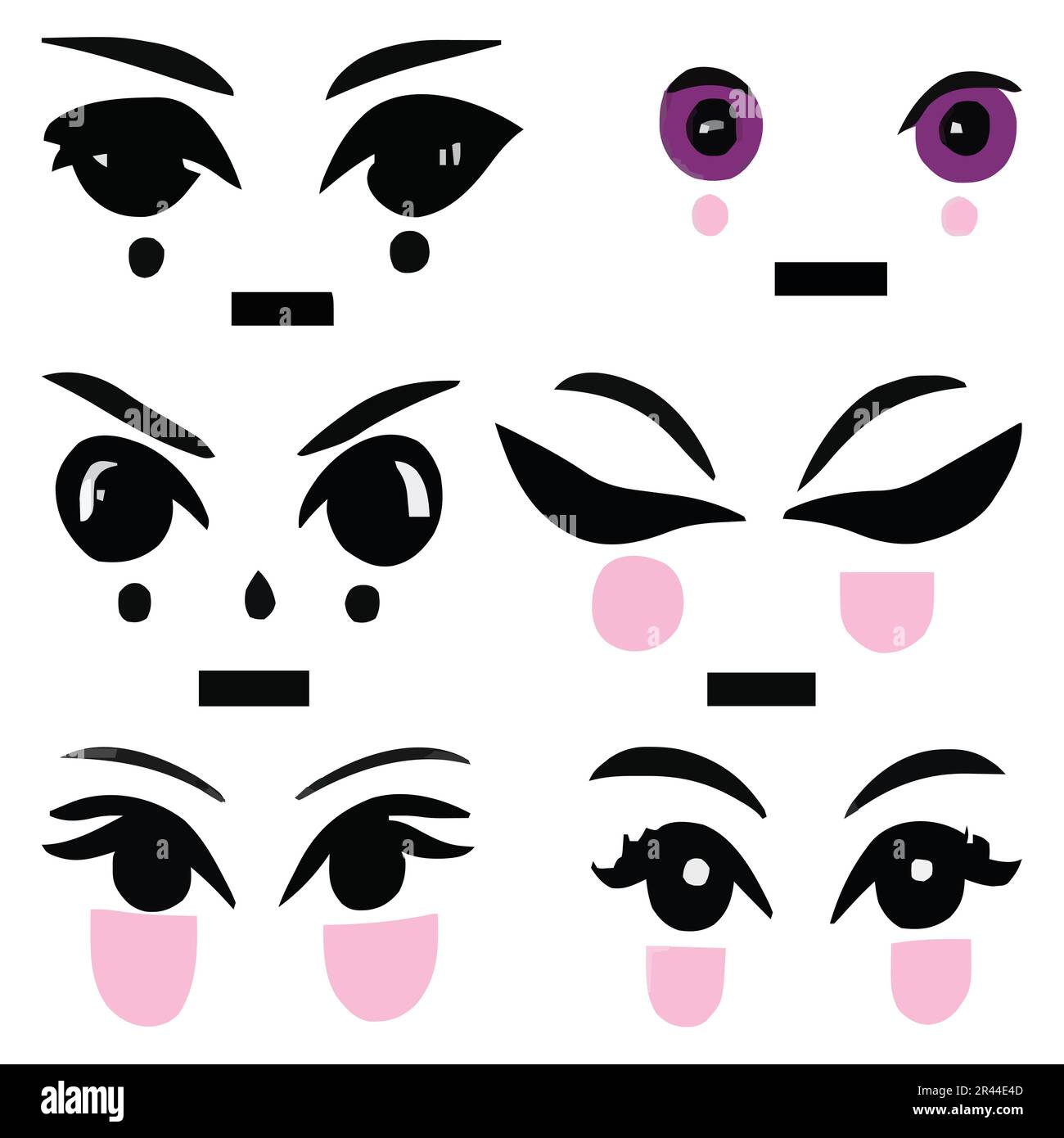 Set of eyes and face expressions Stock Vector Image & Art - Alamy