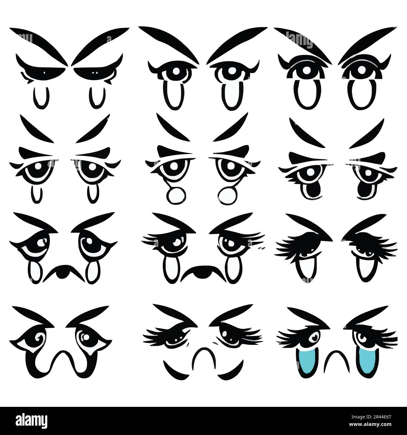Set of eyes and face expressions Stock Vector Image & Art - Alamy