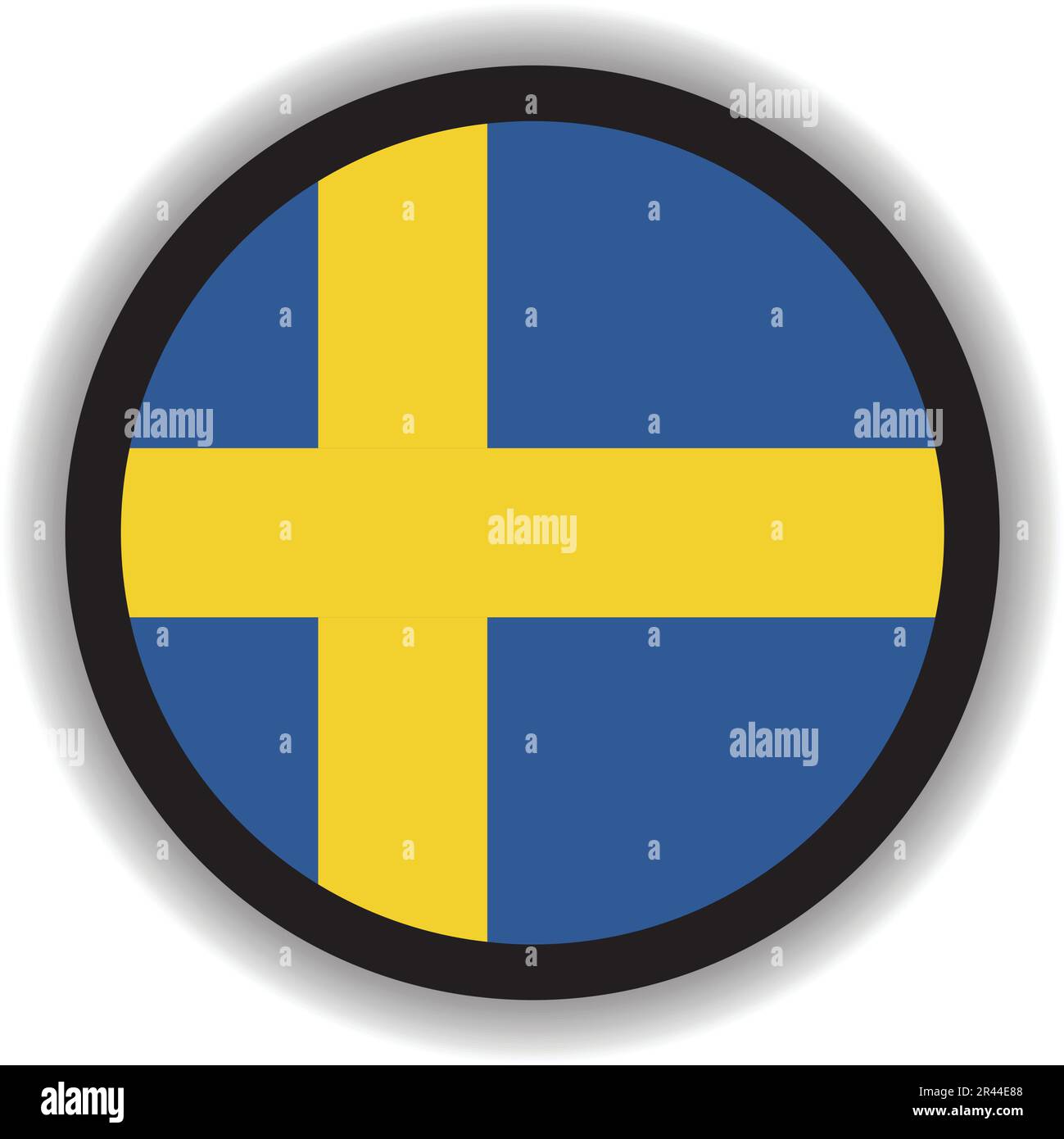 Sweden flag round shape Stock Vector Image & Art - Alamy