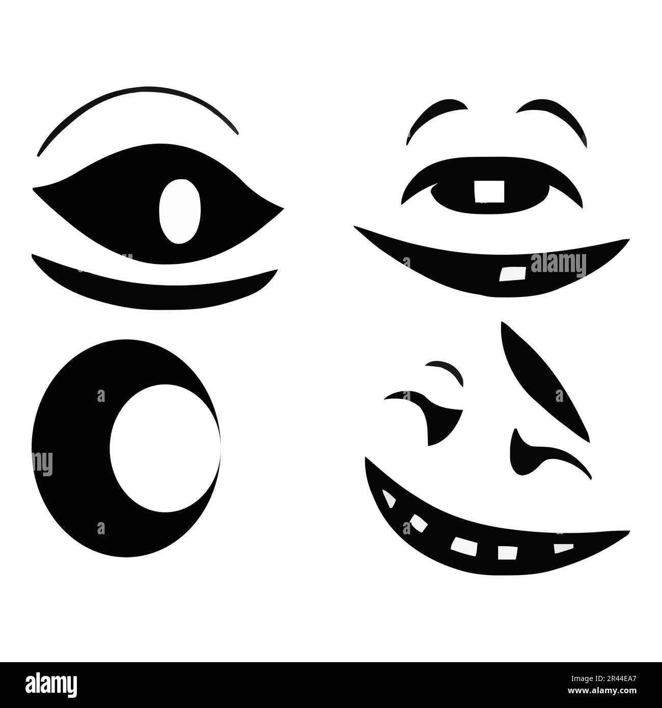 Set of eyes and face expressions Stock Vector Image & Art - Alamy