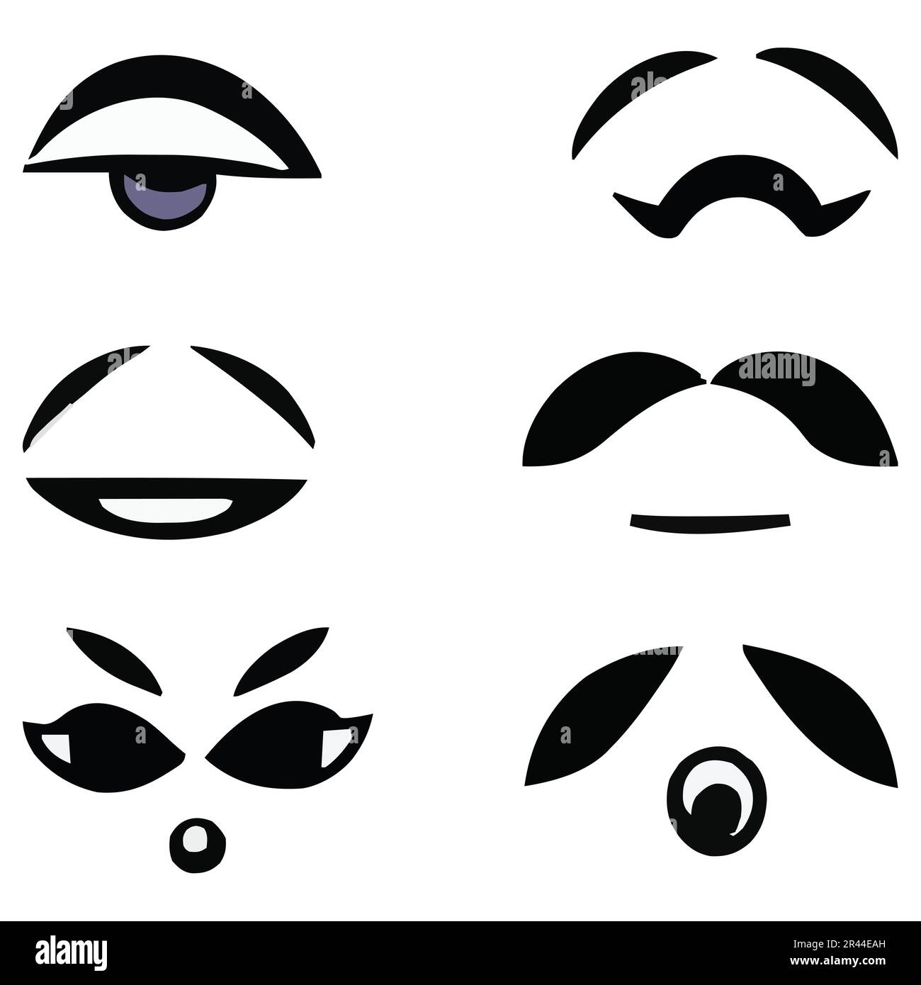 Set of eyes and face expressions Stock Vector Image & Art - Alamy