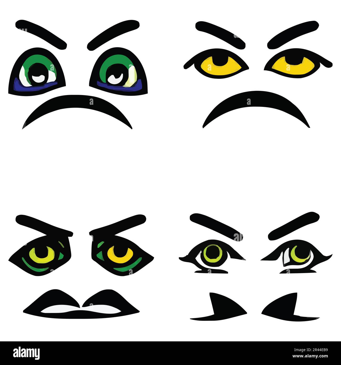 Set of eyes and face expressions Stock Vector Image & Art - Alamy