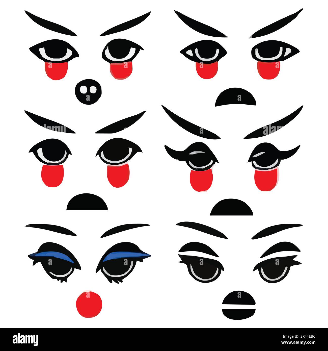 Set of eyes and face expressions Stock Vector Image & Art - Alamy