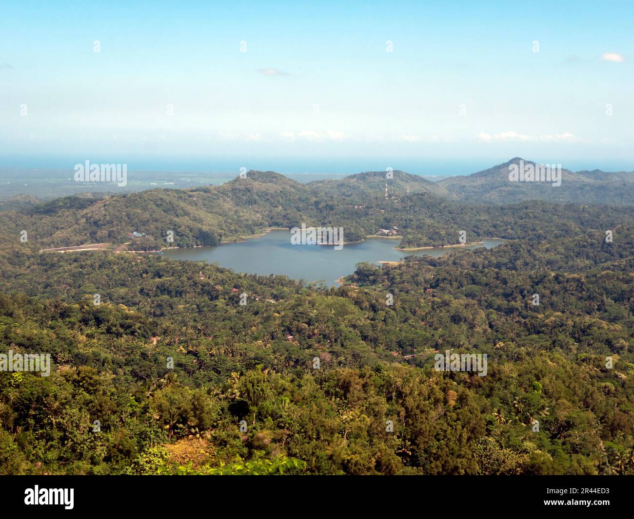 Aerial view of Kalibiru, most popular tourist destination in Kulon ...