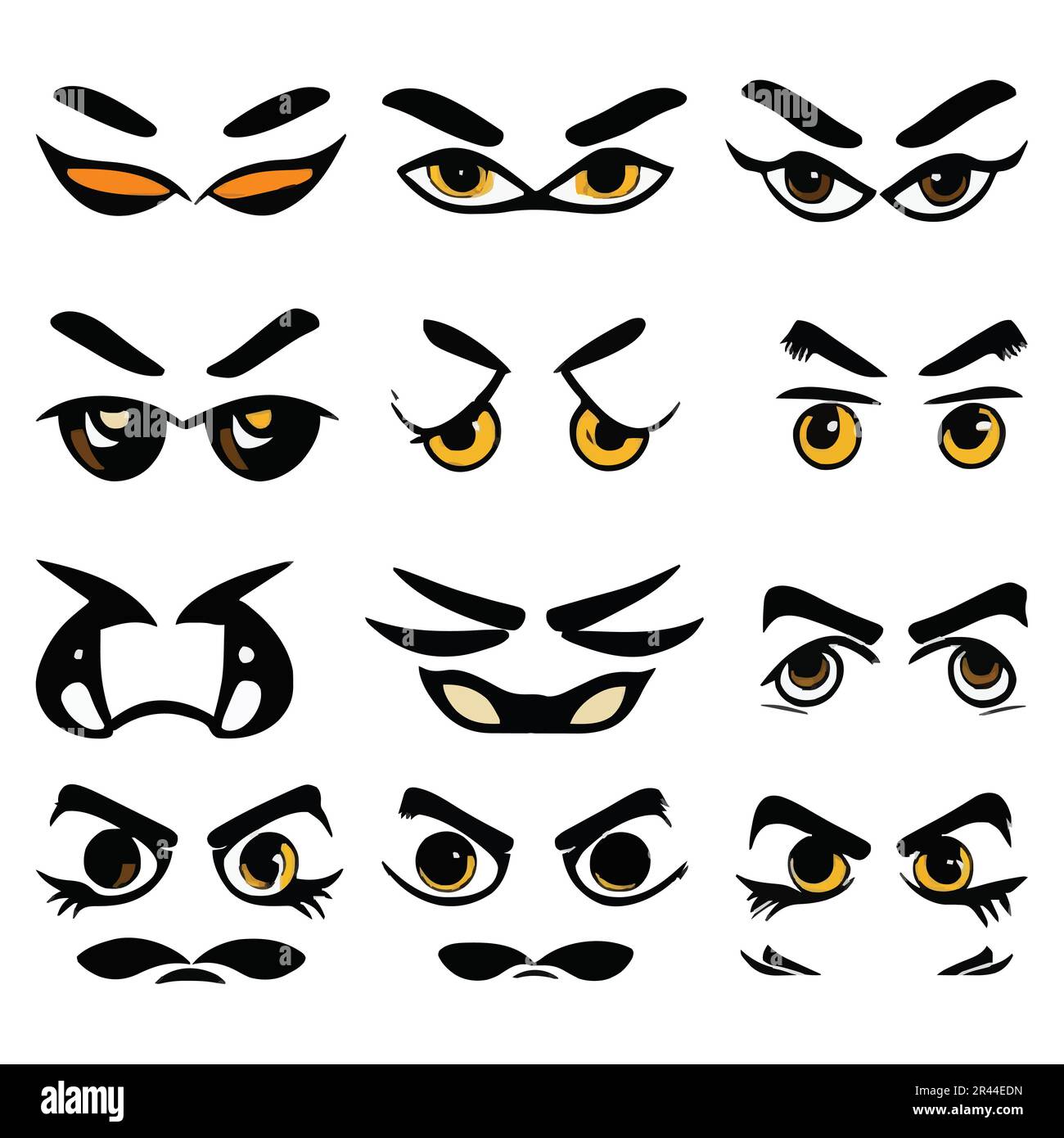 Set of eyes and face expressions Stock Vector Image & Art - Alamy