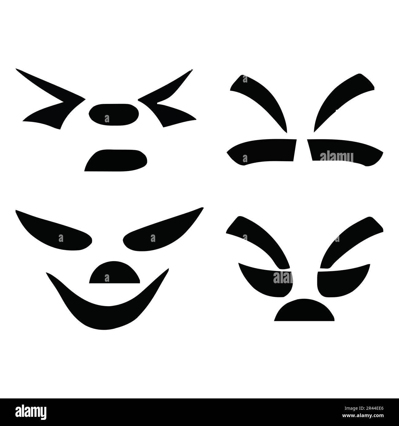 Set of eyes and face expressions Stock Vector Image & Art - Alamy